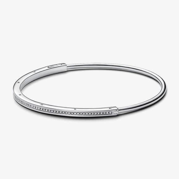 Pandora | Jewelry | New Pandora Signature Id Pav Bangle 69 In Sterling ...